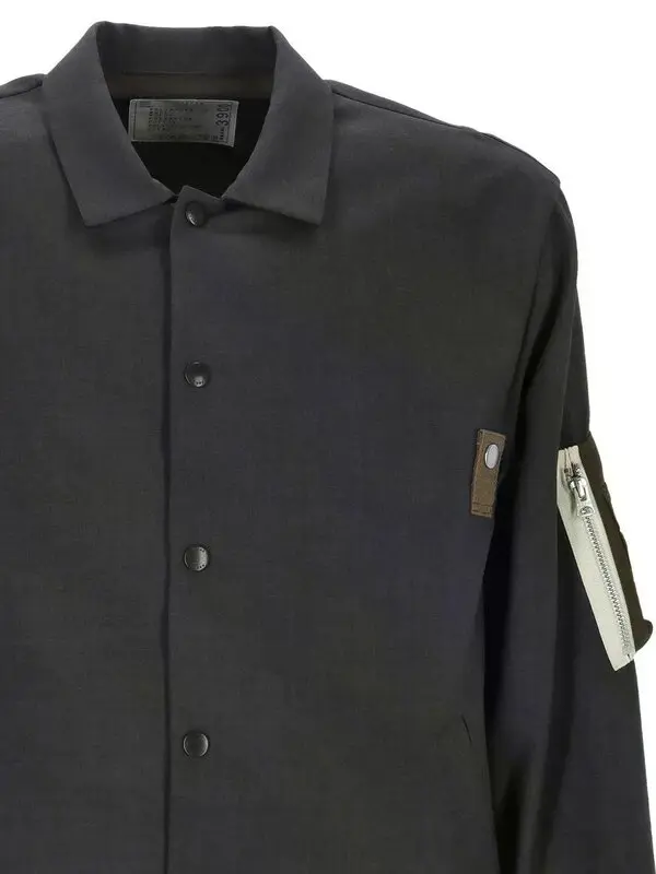 Sacai Button Zip Jacket - Grey
