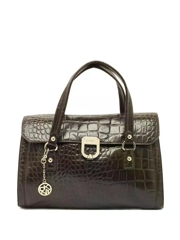 Dkny Croc-embossed Leather Tote