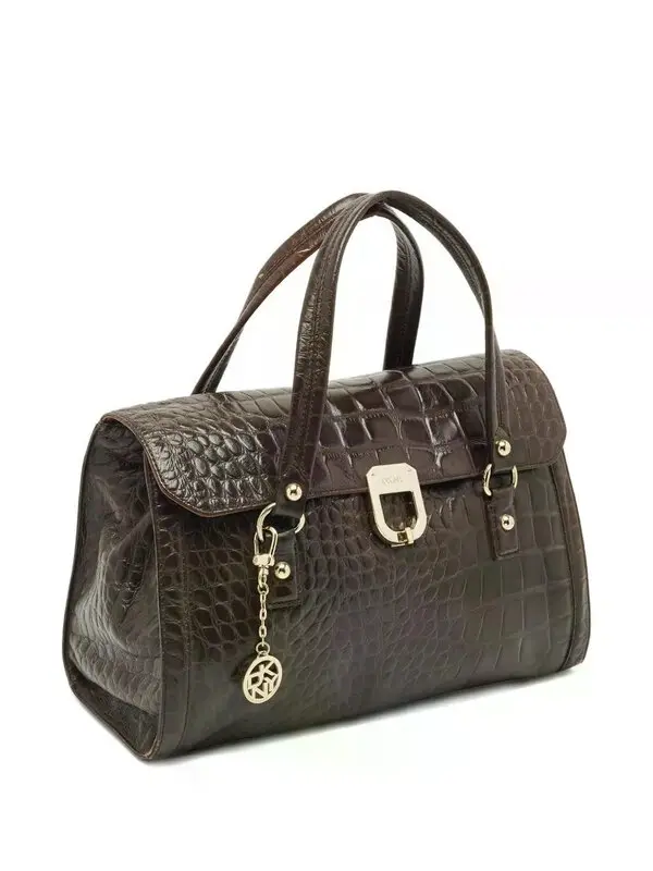 Dkny Croc-embossed Leather Tote