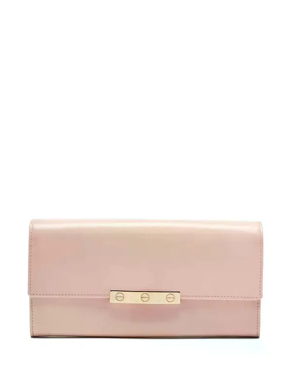 CARTIER Love Flap Leather Wallet - Pink
