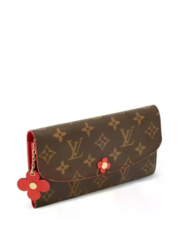 LOUIS VUITTON 2019 Emilie Bloom Coquelicot Monogram Canvas Wallet