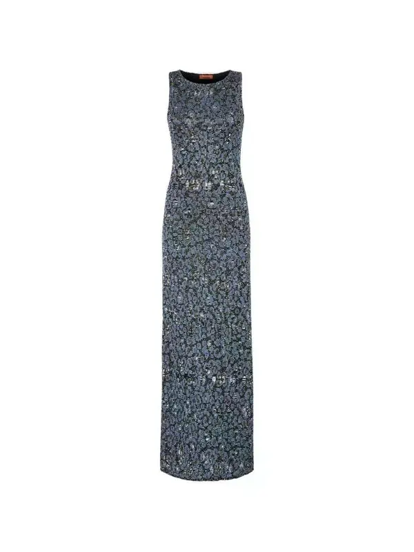 Missoni Sleeveless Floral Maxi Dress - Blue