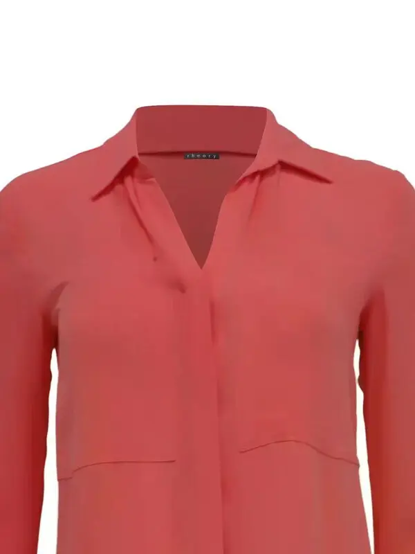 Theory Button-down Silk Blouse