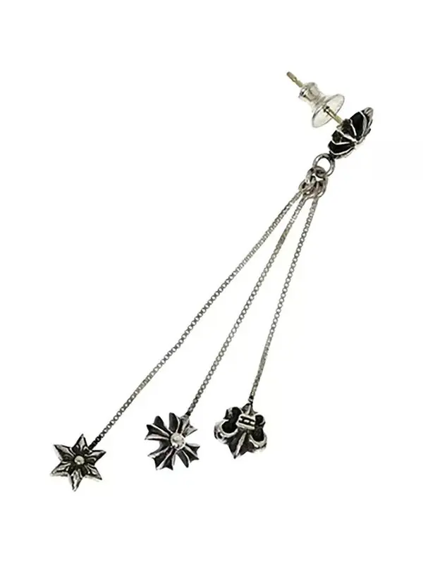 Chrome Hearts Jojo Three-drop Earring - Silver
