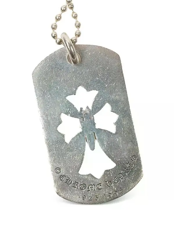 Chrome Hearts Dagger Dog Tag Pendant Necklace