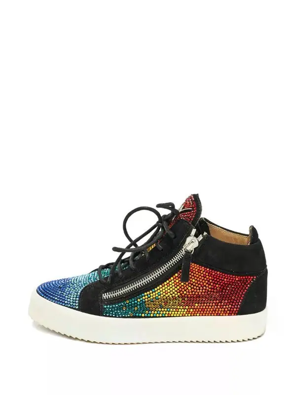 GIUSEPPE ZANOTTI Crystal-embellished Sneakers - Black