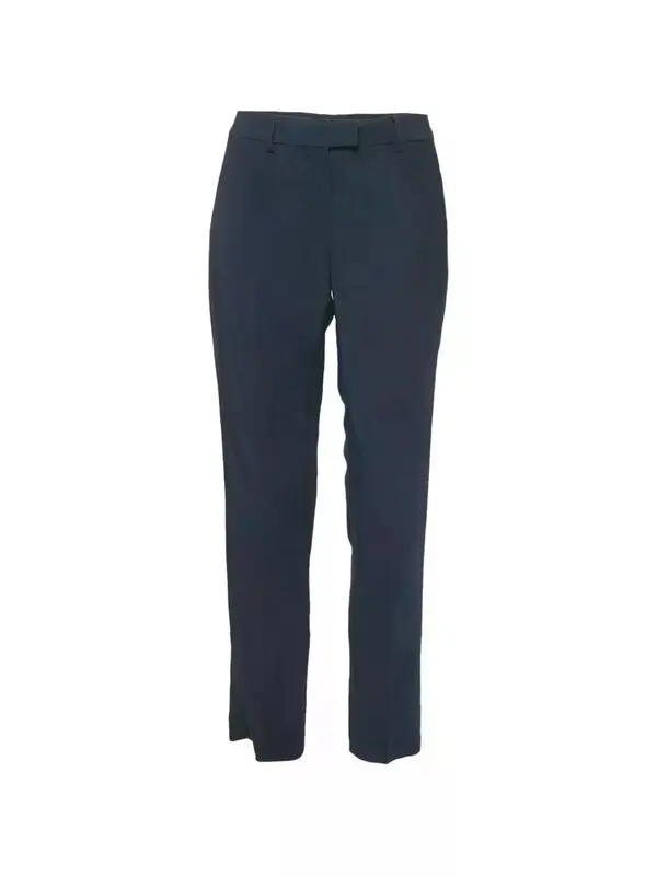Max Mara Crepe Straight-leg Trousers - Blue
