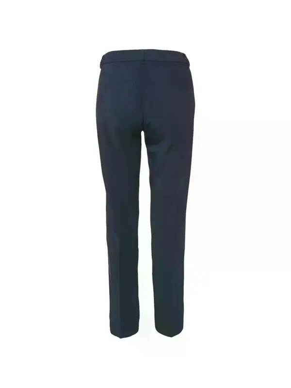 Max Mara Crepe Straight-leg Trousers - Blue