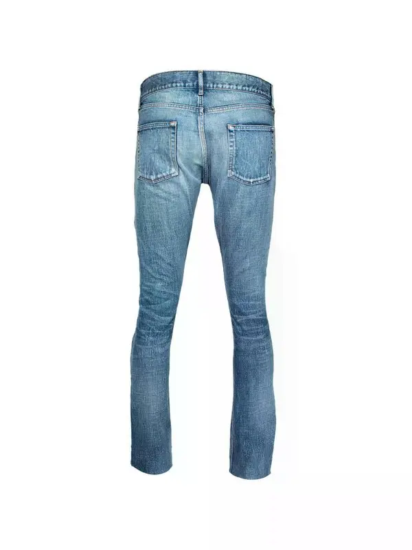 Saint Laurent Washed Distressed Jeans