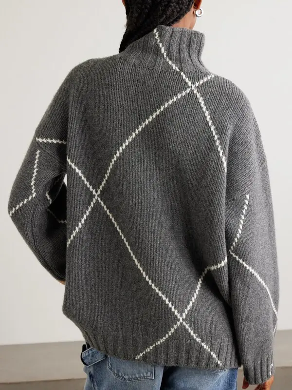 JW Anderson Pringle Argyle Wool Turtleneck Sweater - Multi