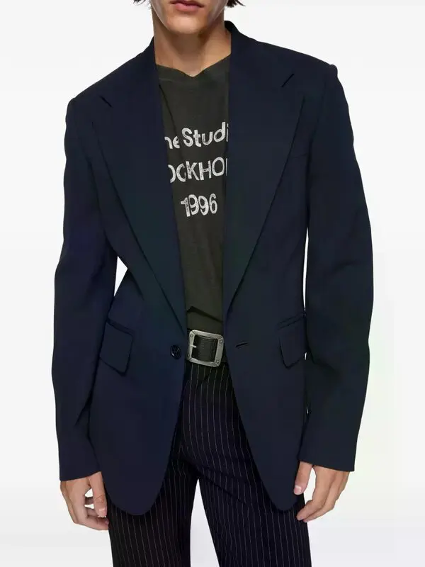 Acne Studios Notched-lapel Jacket - Blue