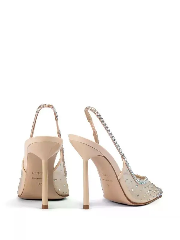 LE SILLA Nicole Embellished Slingback Pumps - Neutrals