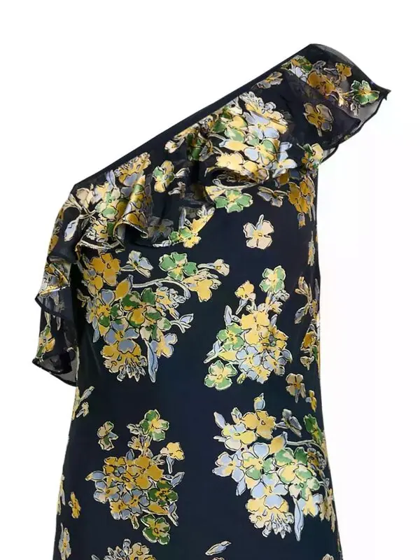 Rixo Floral-print Maxi Dress With Ruffle Detail - Blue