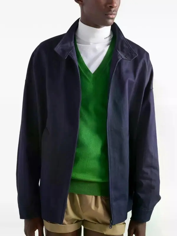 Prada V-neck Ribbed Sweater