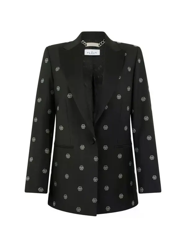 Philipp Plein Rhinestone Monogram Blazer