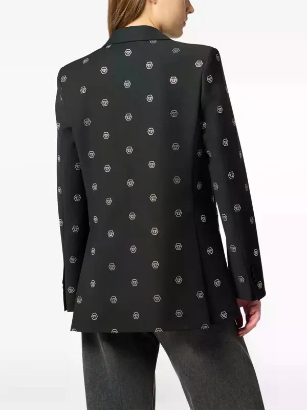 Philipp Plein Rhinestone Monogram Blazer