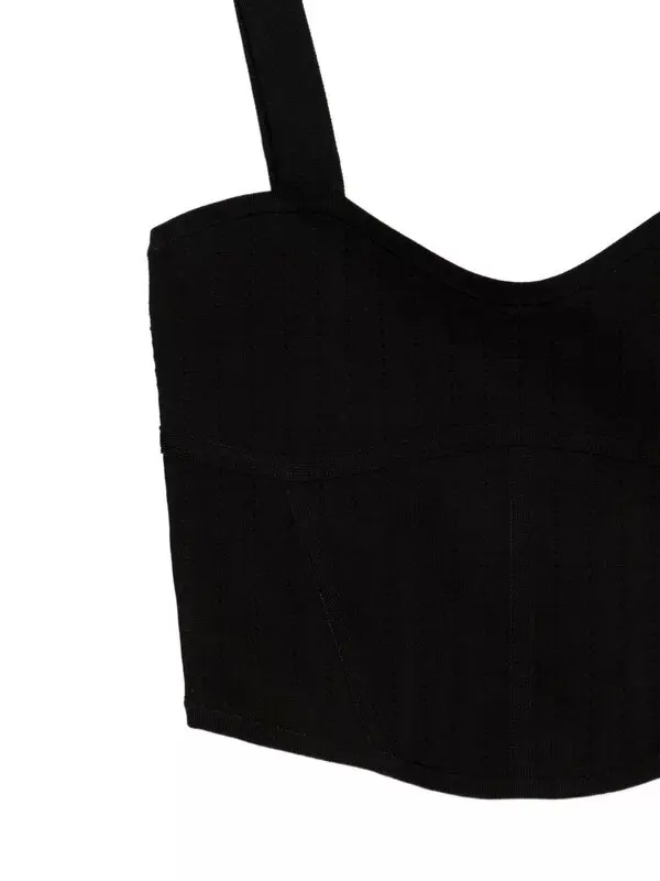 Patrizia Pepe Zip-fastening Jacquard Knit Top