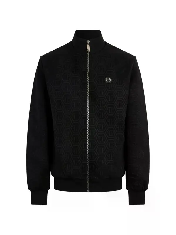 Philipp Plein Jacquard Monogram Tracksuit Jacket - Black