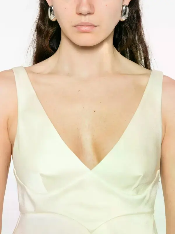 Stella McCartney Lace Trimmed V-neck Top - Neutrals