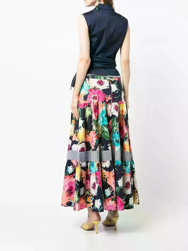 Talbot Runhof Sleeveless Wraparound Blouse
