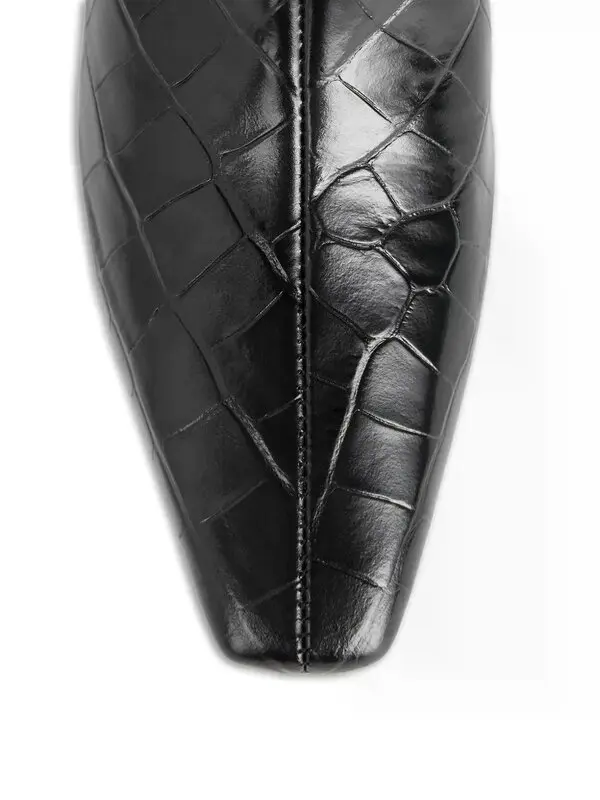 TOTEME Embossed Chelsea Boots - Black