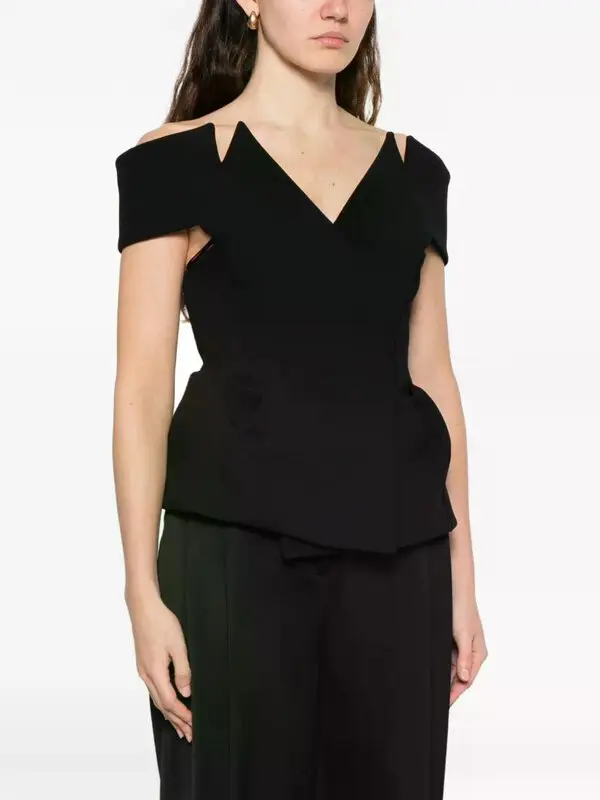 Khaite Verone Cut-out Blouse - Black