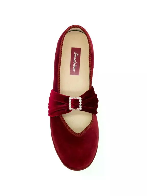 GONDOLINA Fenice Velvet Ballet Flats