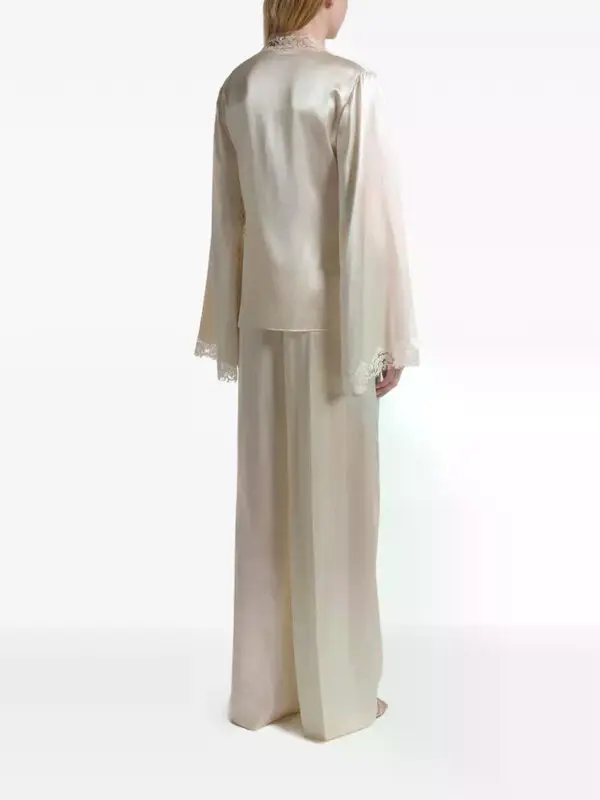 Alberta Ferretti Lace V-neck Blouse