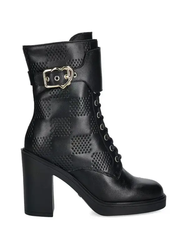 Moschino Heart-buckle Heeled Boots