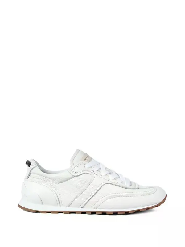 Brunello Cucinelli Lace-up Leather Sneakers - White
