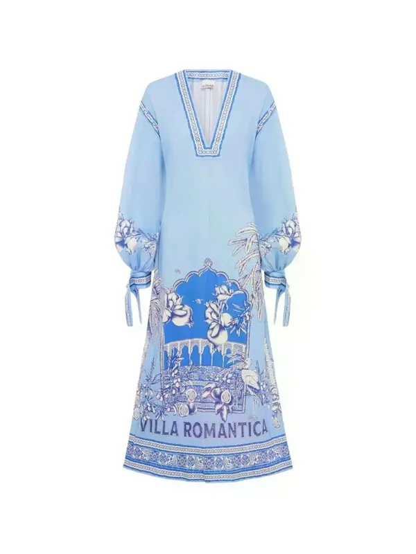 ALEMAIS Floral Print V-neck Dress