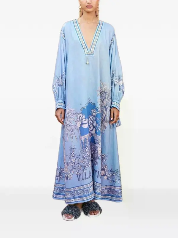 ALEMAIS Floral Print V-neck Dress