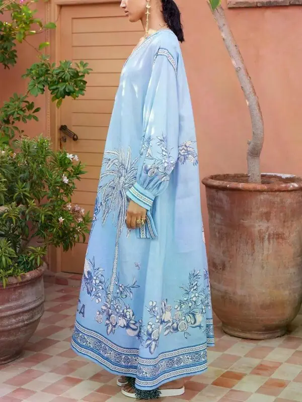 ALEMAIS Floral Print V-neck Dress