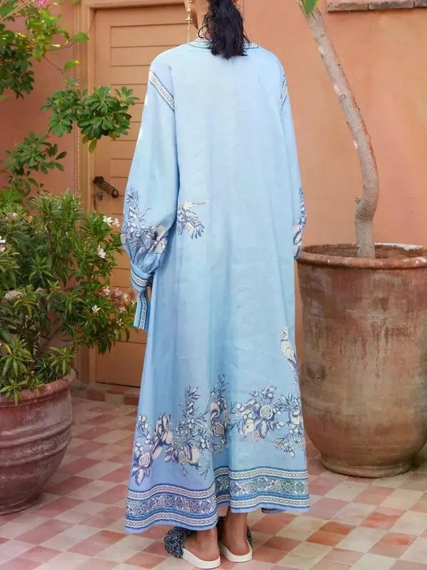 ALEMAIS Floral Print V-neck Dress