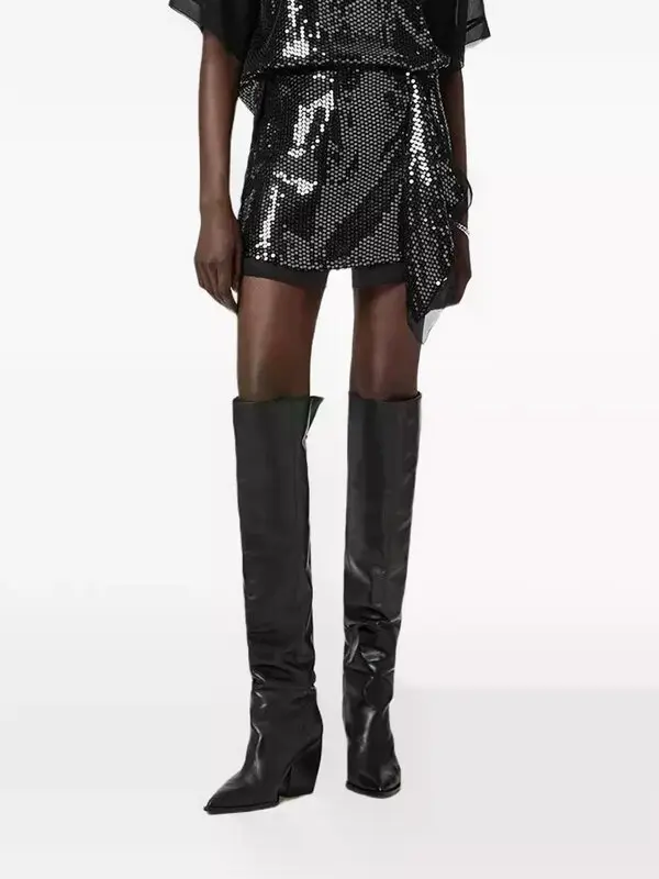 ALLSAINTS Sequin Embellished Asymmetric Skirt