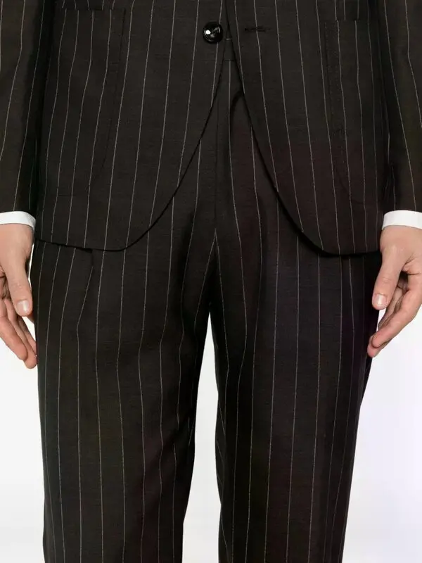 Tagliatore Pinstripe-pattern Suit - Brown