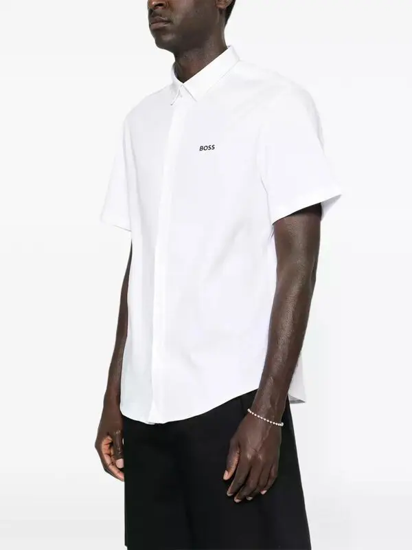 BOSS Regular-fit Shirt In Cotton Jersey - White
