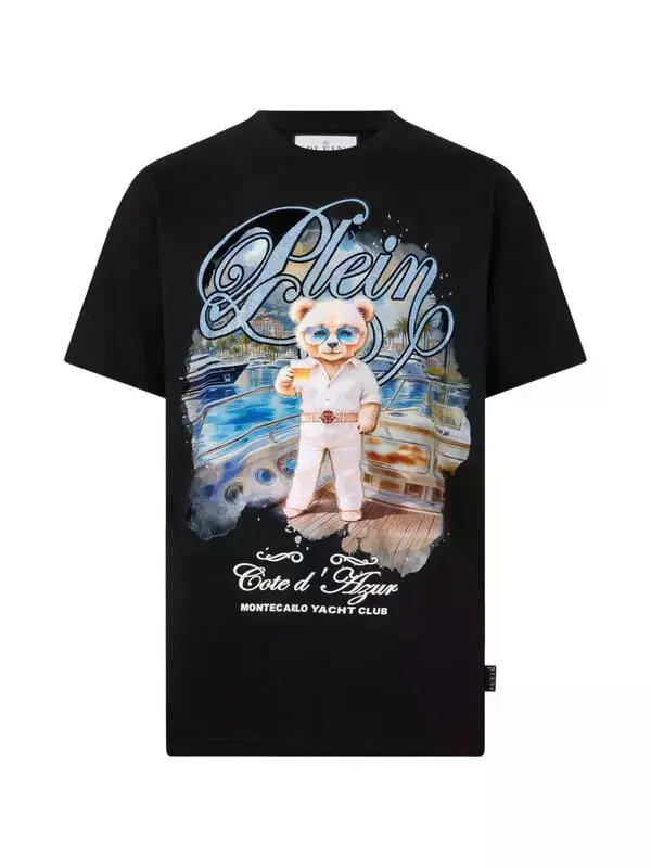 Philipp Plein Round-neck Printed T-shirt - Black