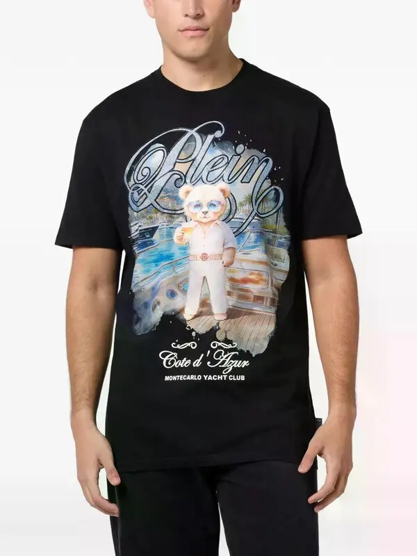 Philipp Plein Round-neck Printed T-shirt - Black