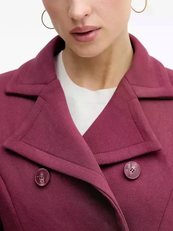 Sisley Double-breasted Coat - Red