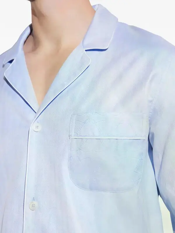Zimmerli Pocket Button-fastening Pajamas - Blue