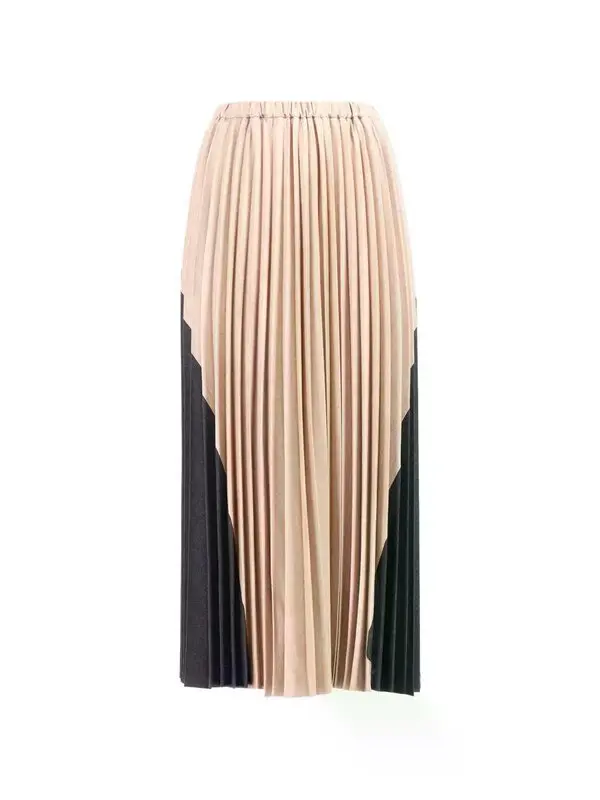 Lorena Antoniazzi Pleated Midi Skirt With Colour Block Detail