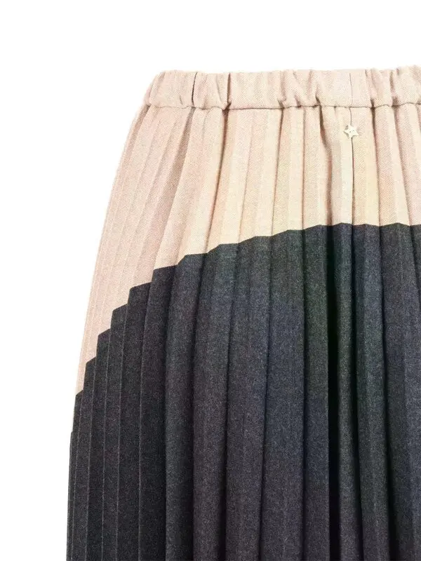 Lorena Antoniazzi Pleated Midi Skirt With Colour Block Detail