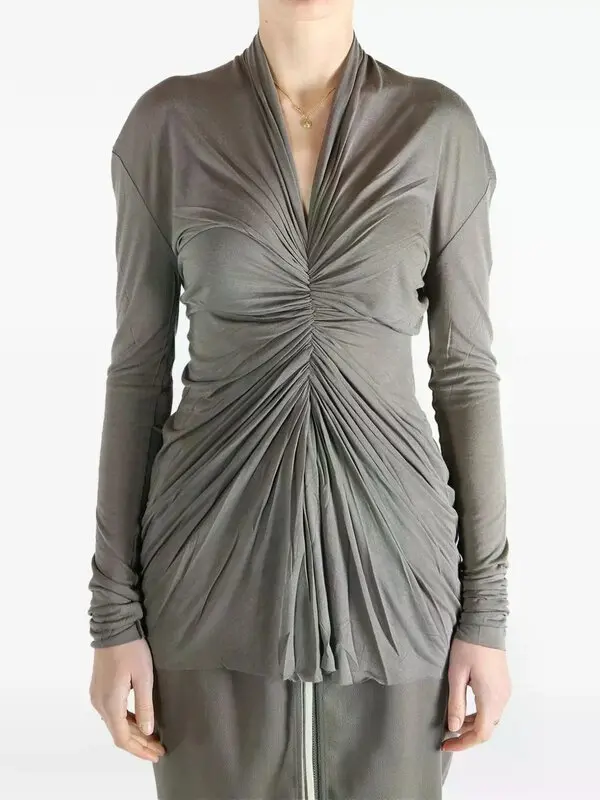 Rick Owens Draped Top - Grey