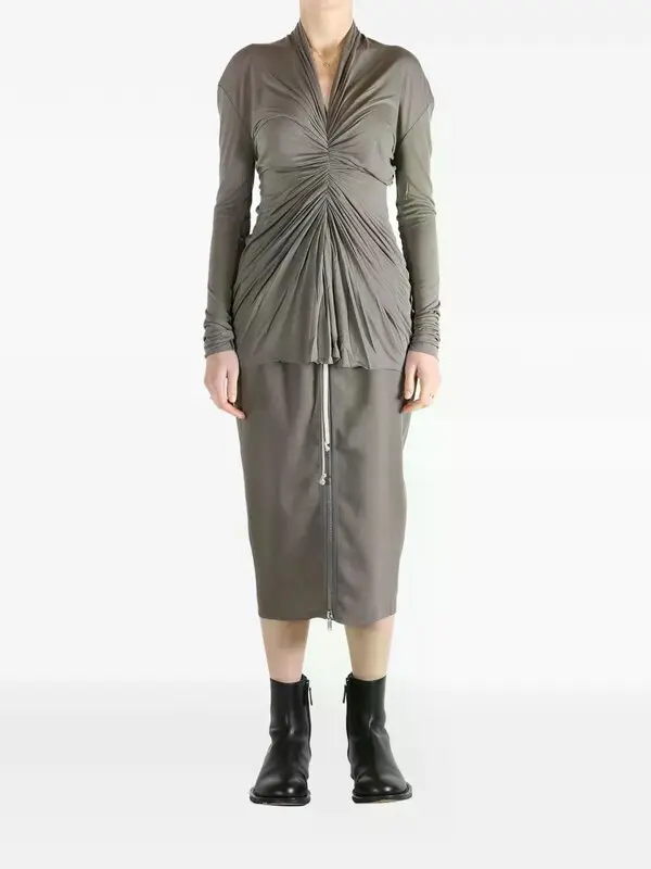 Rick Owens Draped Top - Grey