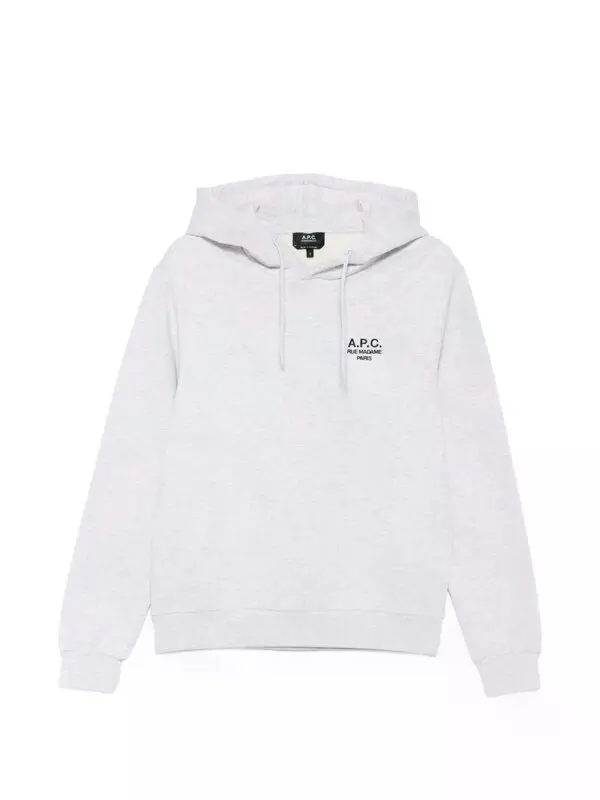 A.p.c. Embroidered Logo Hoodie - Grey