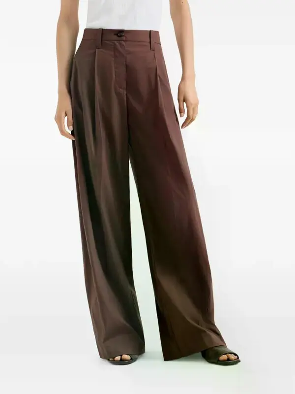 Brunello Cucinelli Poplin Palazzo Pants