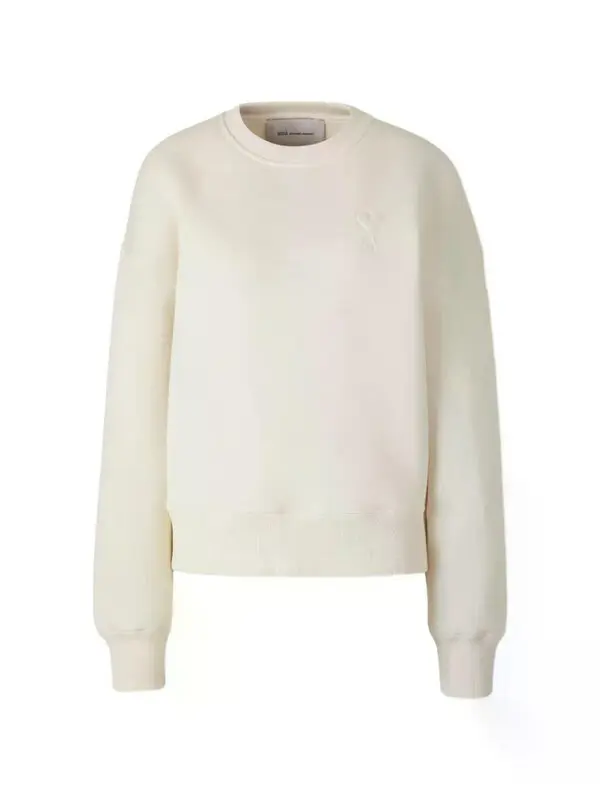 AMI Paris Cotton Sweater With Heart Logo