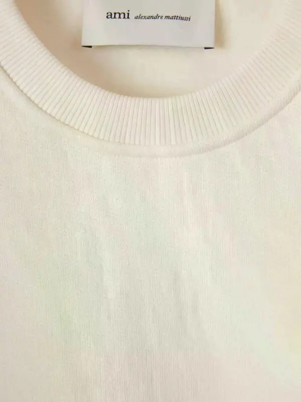 AMI Paris Cotton Sweater With Heart Logo