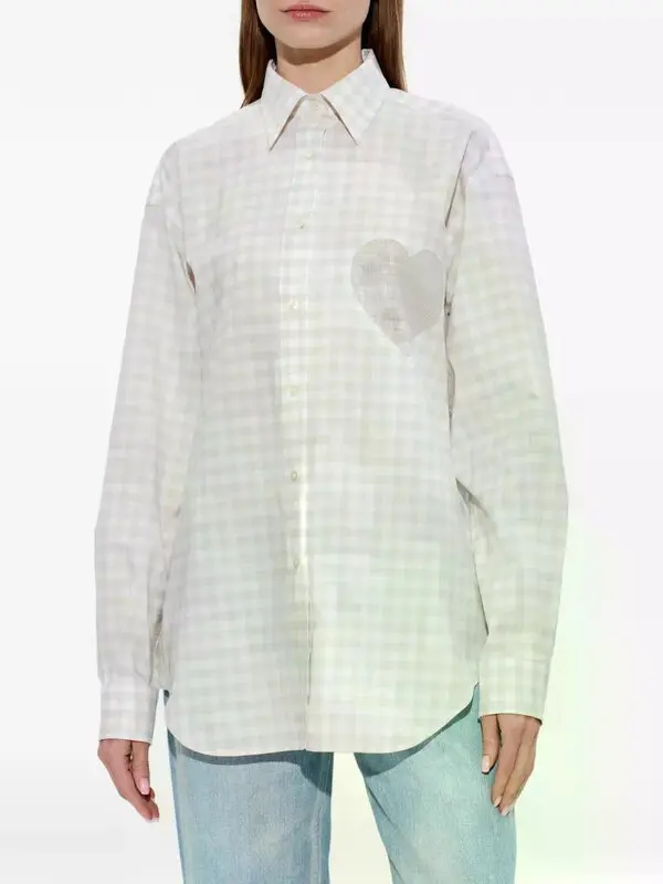 Moschino Heart-motif Check-pattern Shirt